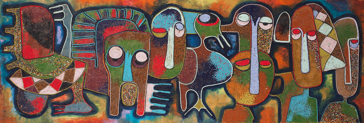 Bonhams : Chief Jimoh Buraimoh (Nigerian, born 1943) Faces and creatures