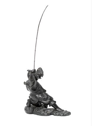 Bonhams : A bronze okimono of Ebisu By Josetsu, Taisho/Showa Period
