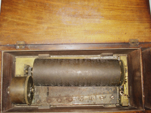 Bonhams : An early key-wind musical box playing three overtures, by ...