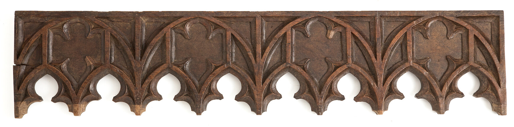 Bonhams : A late 15th/early 16th century Gothic oak blind tracery rail or frieze Possibly once ...