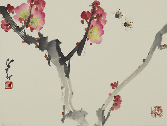 Bonhams : Zhao Shao'ang (Chao Shao'ang, 1905-1998) Birds and Insects