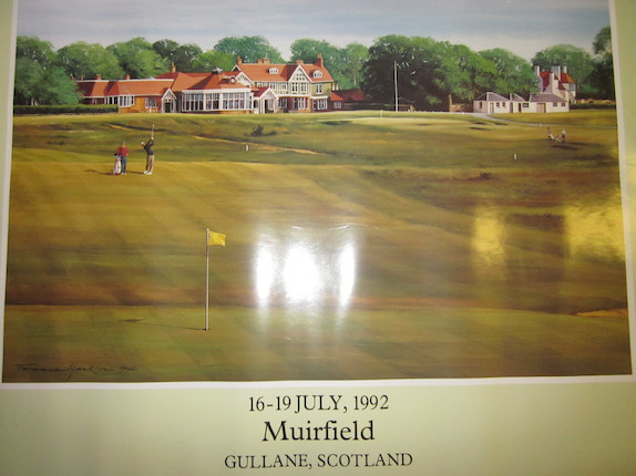 Bonhams : A collection of 4 official Open Championship advertising ...