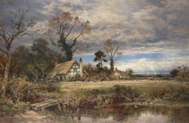 Bonhams : Benjamin Williams Leader, RA (British, 1831-1923) A gleam ...