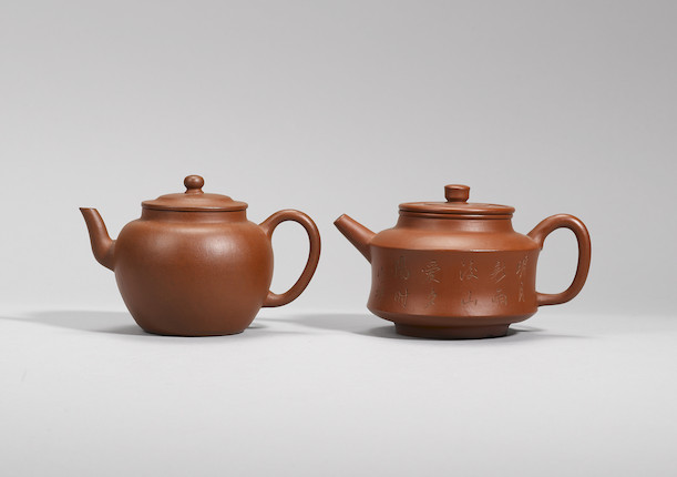 Bonhams : A finely potted Yixing stoneware teapot and cover with ...