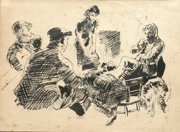 Bonhams : Seán Keating P.R.H.A. (Irish, 1889-1977) Figures gathered ...