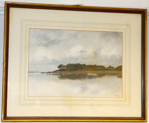 Bonhams : Henry Jones Thaddeus (British, 1860-1929) Coastal scene ...