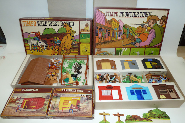 Bonhams : Timpo plastic Wild West, set 260 Frontier Town 60
