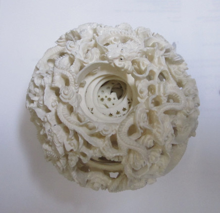 Bonhams : An ivory puzzle ball Chinese, late Qing/Republic