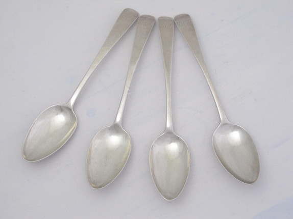 Bonhams : A set of four tablespoons by James Erskine of Aberdeen, two ...