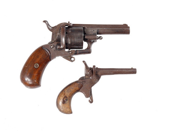Bonhams : A six shot pin-fire pocket revolver,