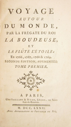 Bonhams : BOUGAINVILLE (LOUIS ANTOINE DE) Voyage autour du monde, par ...