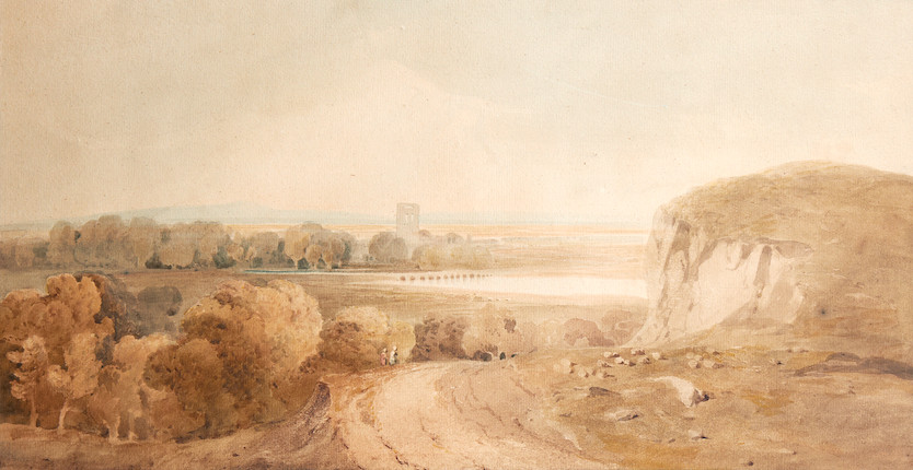 Bonhams : John Varley, OWS (British, 1778-1842) A tranquil river ...