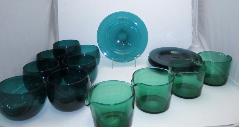 Bonhams A Collection Of Victorian Green Glassware