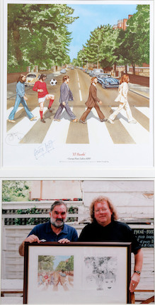 Bonhams : 'El Beatle' George Best hand signed studio proof lithograph
