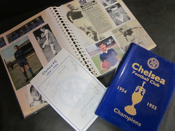 Bonhams : 1954-55 Chelsea Champions Book and football photograph album