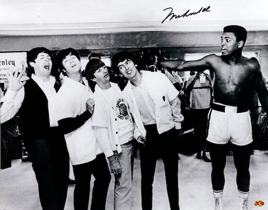 Bonhams : Muhammad Ali/Beatles print hand signed by Ali