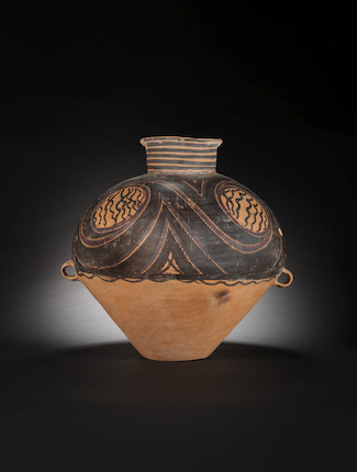 Bonhams : A Neolithic painted pottery jar of Banshan type Gansu, 3rd ...