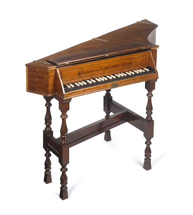 Bonhams : An English Bentside Spinet by Stephen Keene, London circa ...