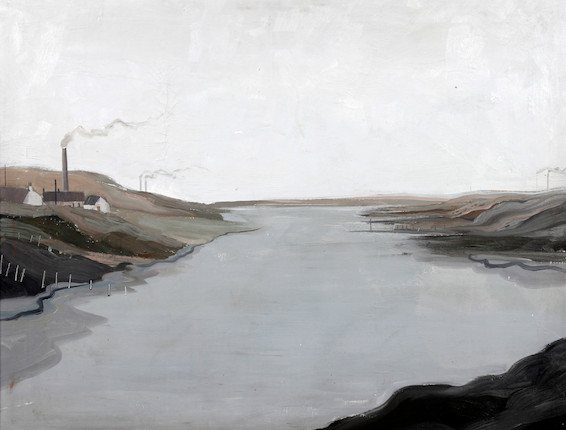 Bonhams : Terence Bennett (British, born 1935) 'Lincolnshire Landscape ...