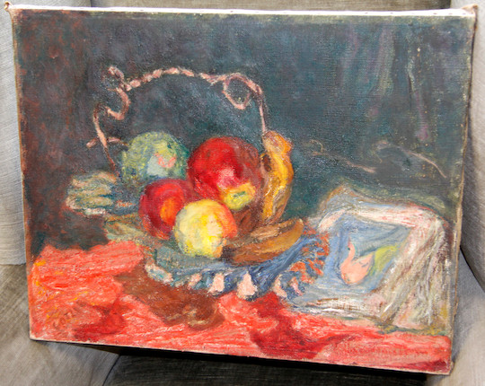 Bonhams : Henryk Gotlib (Polish, 1890-1966) Fruit in silver dish