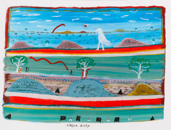 Bonhams : Ginger Riley Munduwalawala (circa 1937-2002) Untitled (Limmen ...