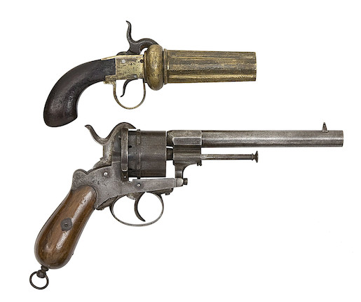 Bonhams : A Swedish Four-Shot Percussion Pepperbox Revolver Of Small ...
