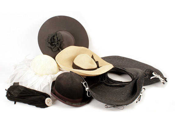 Bonhams : A group of eight designer hats