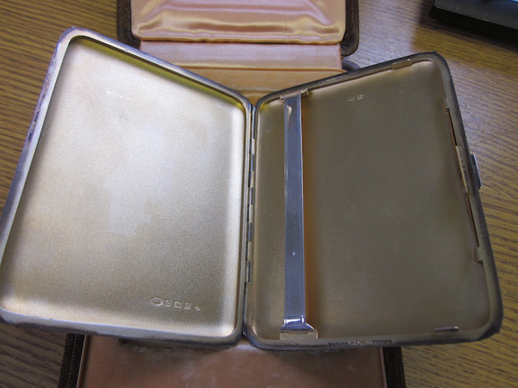 Bonhams : DUNHILL-NAMIKI A rare cased silver and lacquered cigarette ...