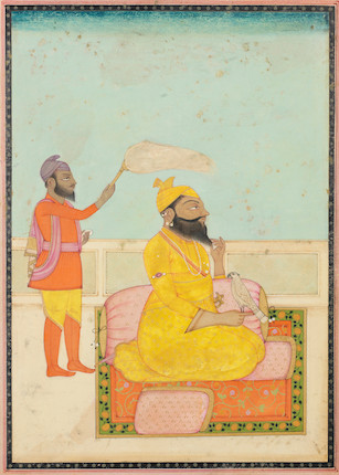 Bonhams : The tenth Sikh Guru Govind Singh (1675-1708) seated on a ...