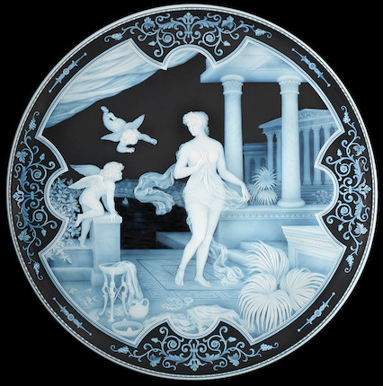 Bonhams : The Attack an important cameo glass plaque by Thomas and ...