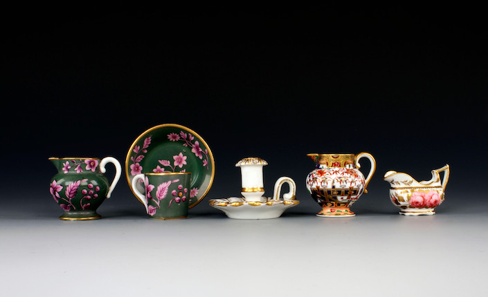Bonhams : A selection of early Spode miniatures, circa 1830