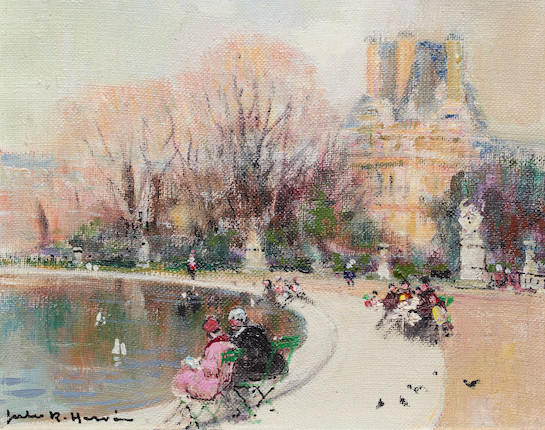 Bonhams : Jules René Hervé (French, 1887-1981) Tuileries Gardens, Paris