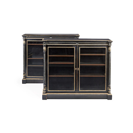 Bonhams : A pair of late Victorian gilt metal mounted ivory line-inlaid ...