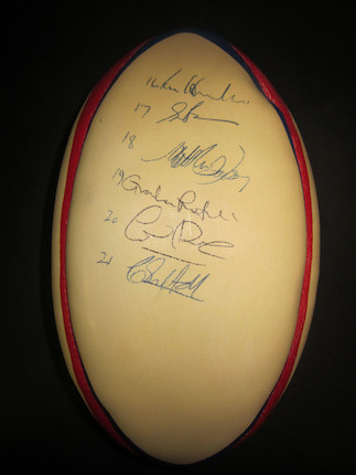 Bonhams : England hand signed rugby balls