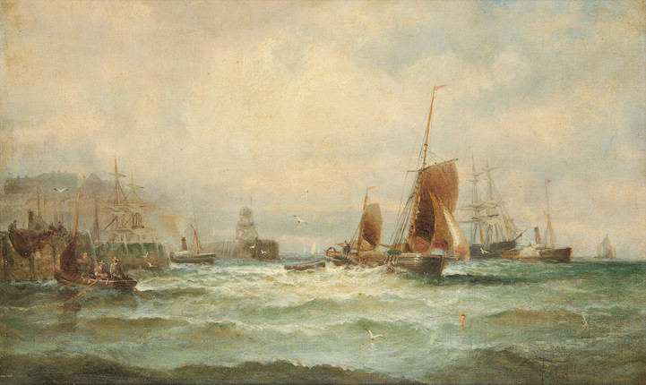 Bonhams : Hubert Thornley (British, 1858-1898) Sunset, Collier Brig ...