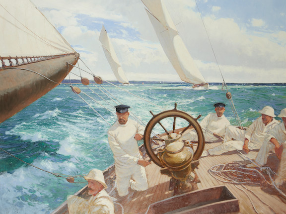 Bonhams : Martyn Richardson Mackrill (British, born 1962) Powering to ...