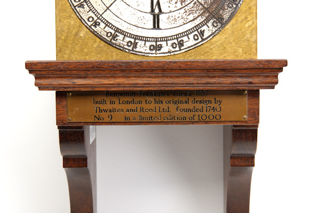 Bonhams : A replica of Benjamin Franklin's designed wall clock ...