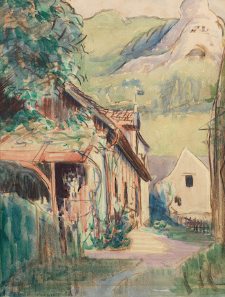 Bonhams : Claude Flight (British, 1881-1955) House in the Mountains ...