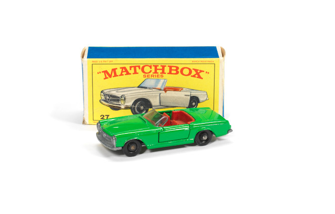 Bonhams : Matchbox 1-75s rare apple-green 27d Mercedes Benz 230SL