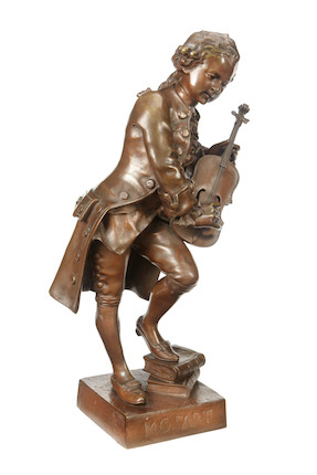 Bonhams : Marcel Debut, French (1865-1933) A bronze figure of Mozart