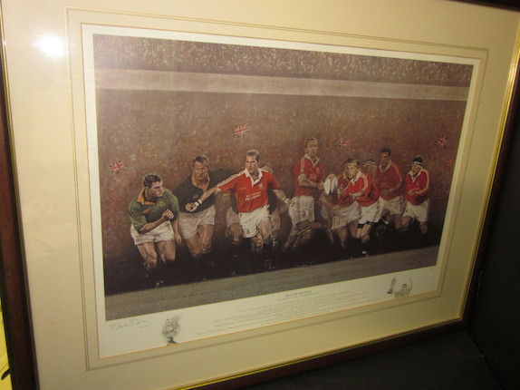 Bonhams : Stephen Doig hand signed limited edition rugby prints