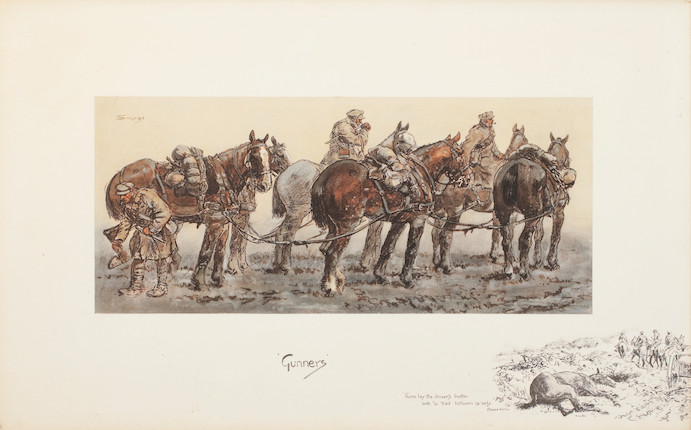 Bonhams : Charlie Johnson Payne, 'Snaffles' (British, 1884-1967) 'Gunners'