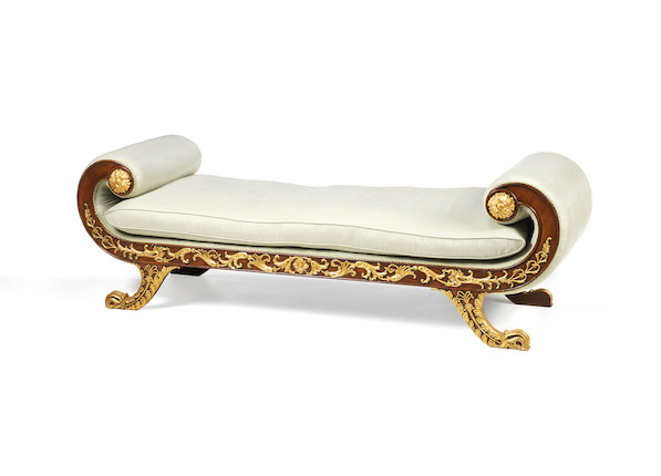 Bonhams A Regency Style Large Walnut And Carved Parcel Gilt Double