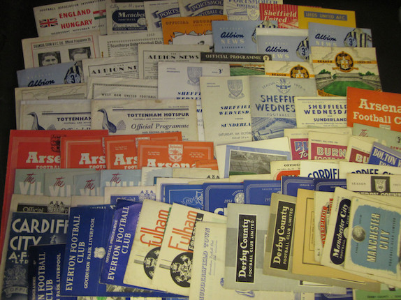 Bonhams : A collection of 1950's football programmes
