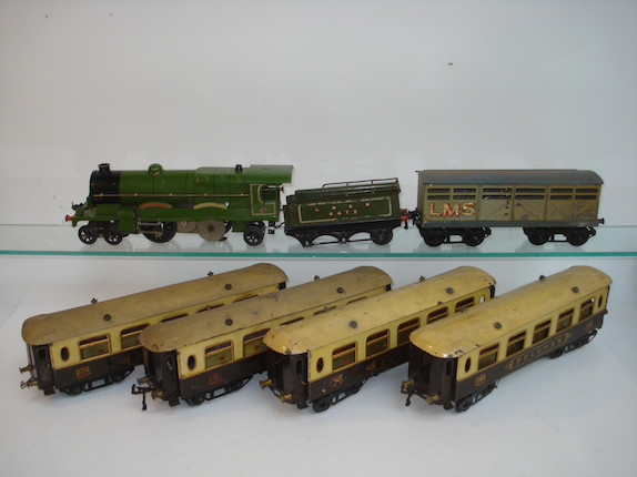 Bonhams : Hornby Series Flying Scotsman, Pullman coaches, buildings and ...