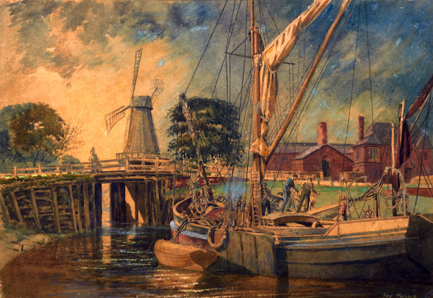 Bonhams : Roy Morris (British, Chester 1890-1967) 'Gillingham Mill and ...