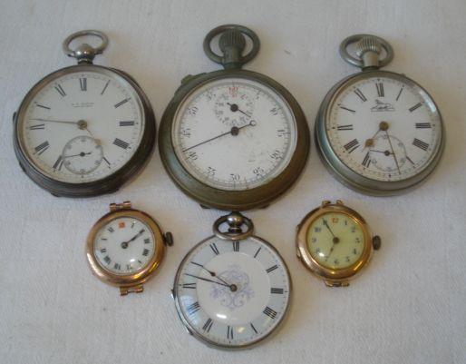 Bonhams : A small collection of pocket and wrist watches a silver open ...