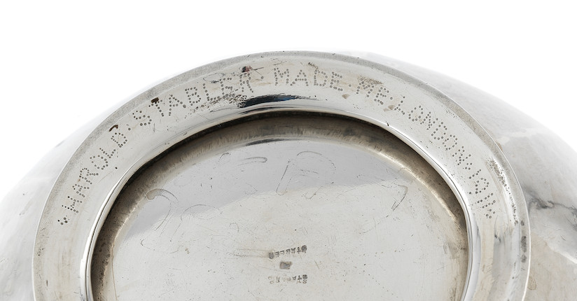 Bonhams : HAROLD STABLER An Arts and Crafts silver teapot and matched ...