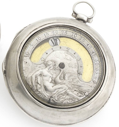 Bonhams : Dutch. An early 18th century silver pair case pocket watch ...