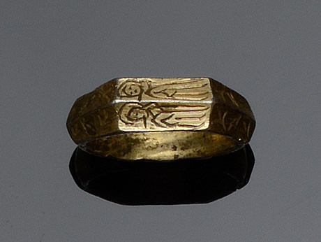 Bonhams : A Medieval silver-gilt ring, circa 1400 - 1550 AD